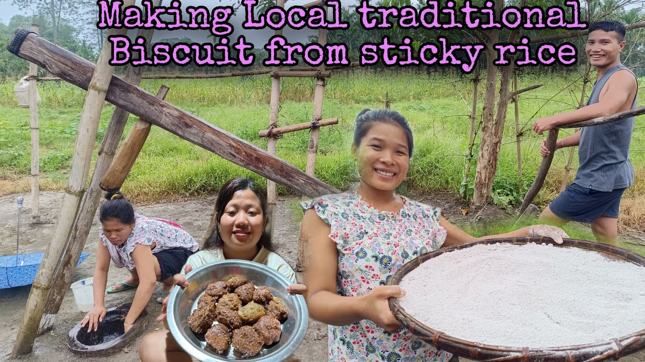 Making Local traditional Biscuits🍪 from Sticky Rice| Chakma Community ...
