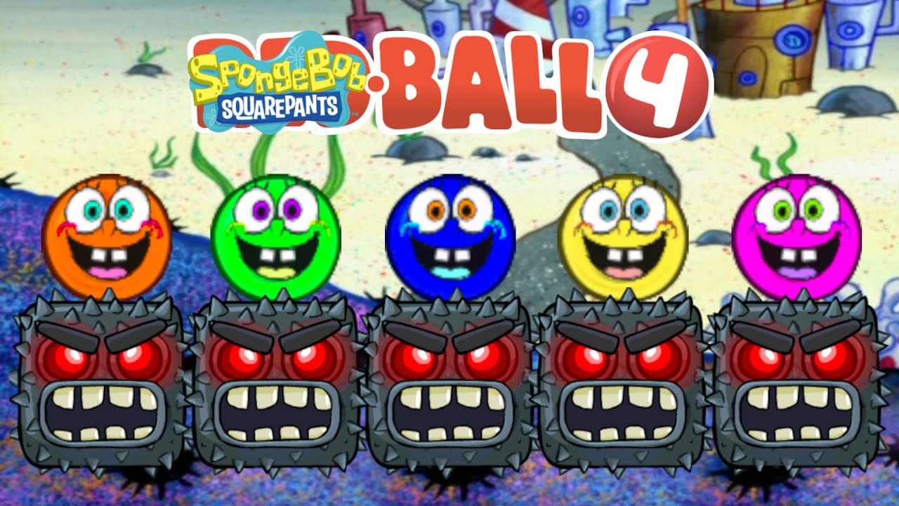Red Ball 4: (Orange + Green + Blue + Pink) Spongebob Ball All Levels ...