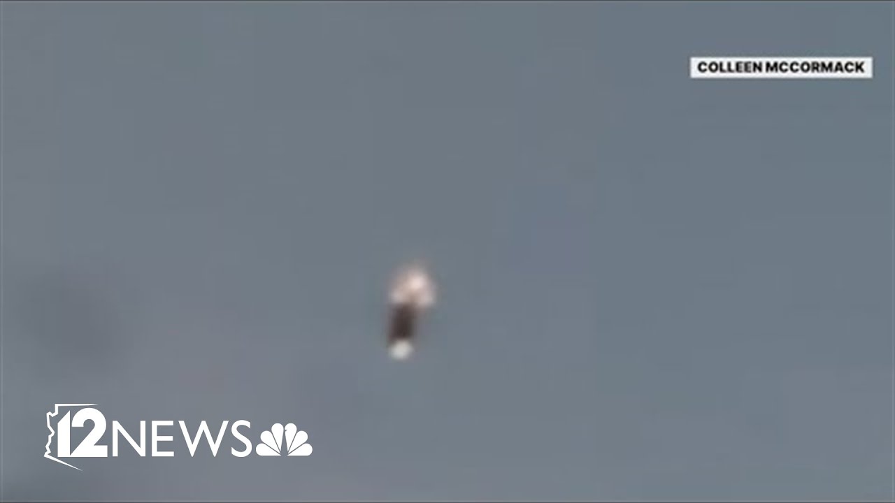 Woman records mystery object falling from the sky - YouTube