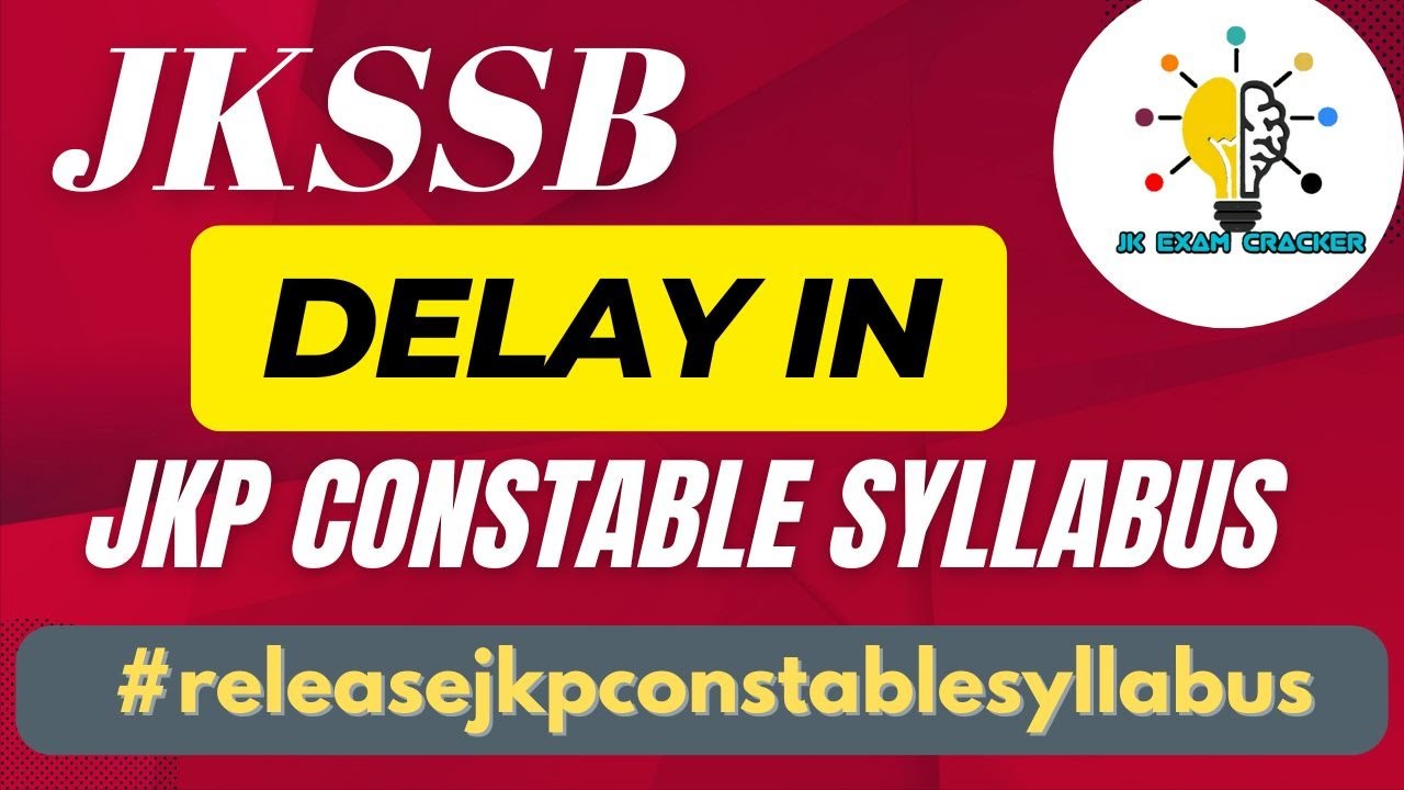 SYLLABUS UPDATE ? II JKP CONSTABLE EXAM II #releasejkpconstablesyllabus ...