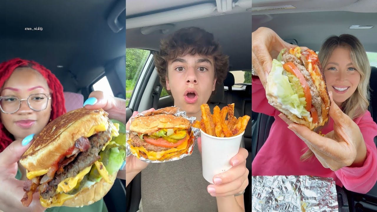 TikTok Five Guys Juicy Burgers Mukbang ASMR Compilation 🍔 #1 - YouTube