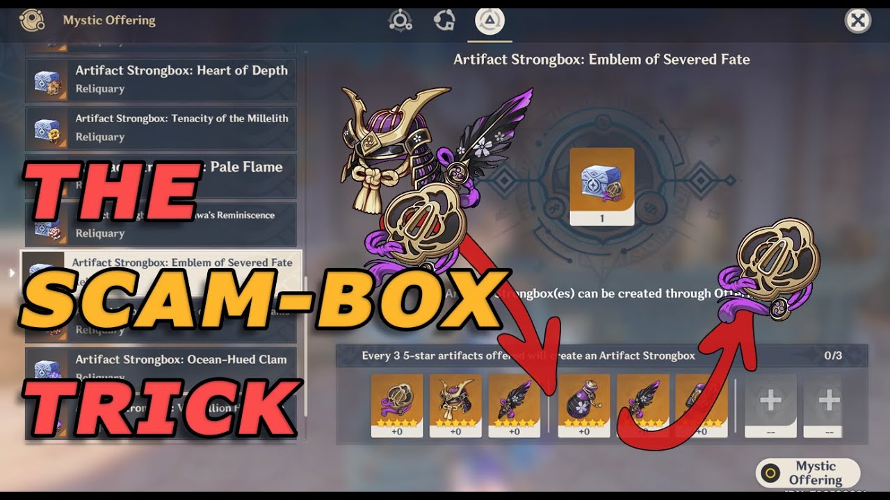 Artifact Strongbox (Scambox): A LITTLE TRICK ~ Genshin Impact ITA - YouTube