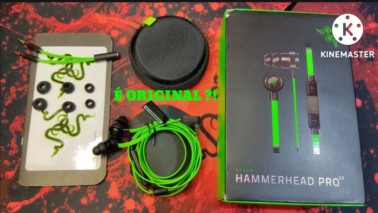 Unboxing Razer Hammerhead Pro V2 É Original - YouTube