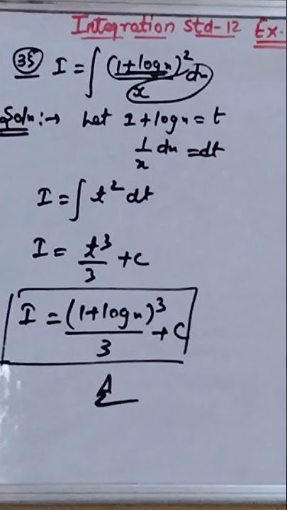 Integration by substitution method - YouTube