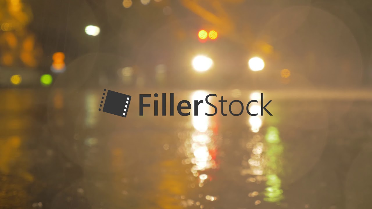 Car traffic in night city and drizzle - YouTube