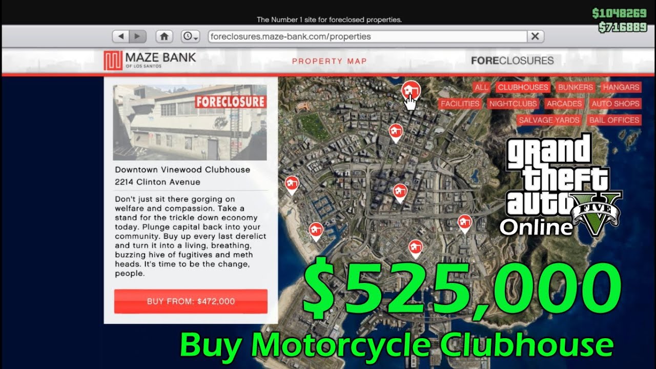 BUY Motorcycle Clubhouse | GTA Online - YouTube