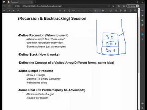 Recursion & Backtrack (Recorded Session) | Part 1 - YouTube