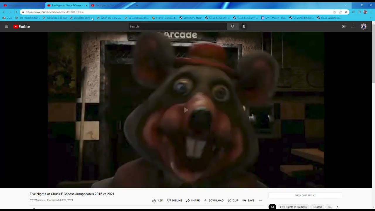 2015 and 2021 Jumpscare 1 FNACEC - YouTube