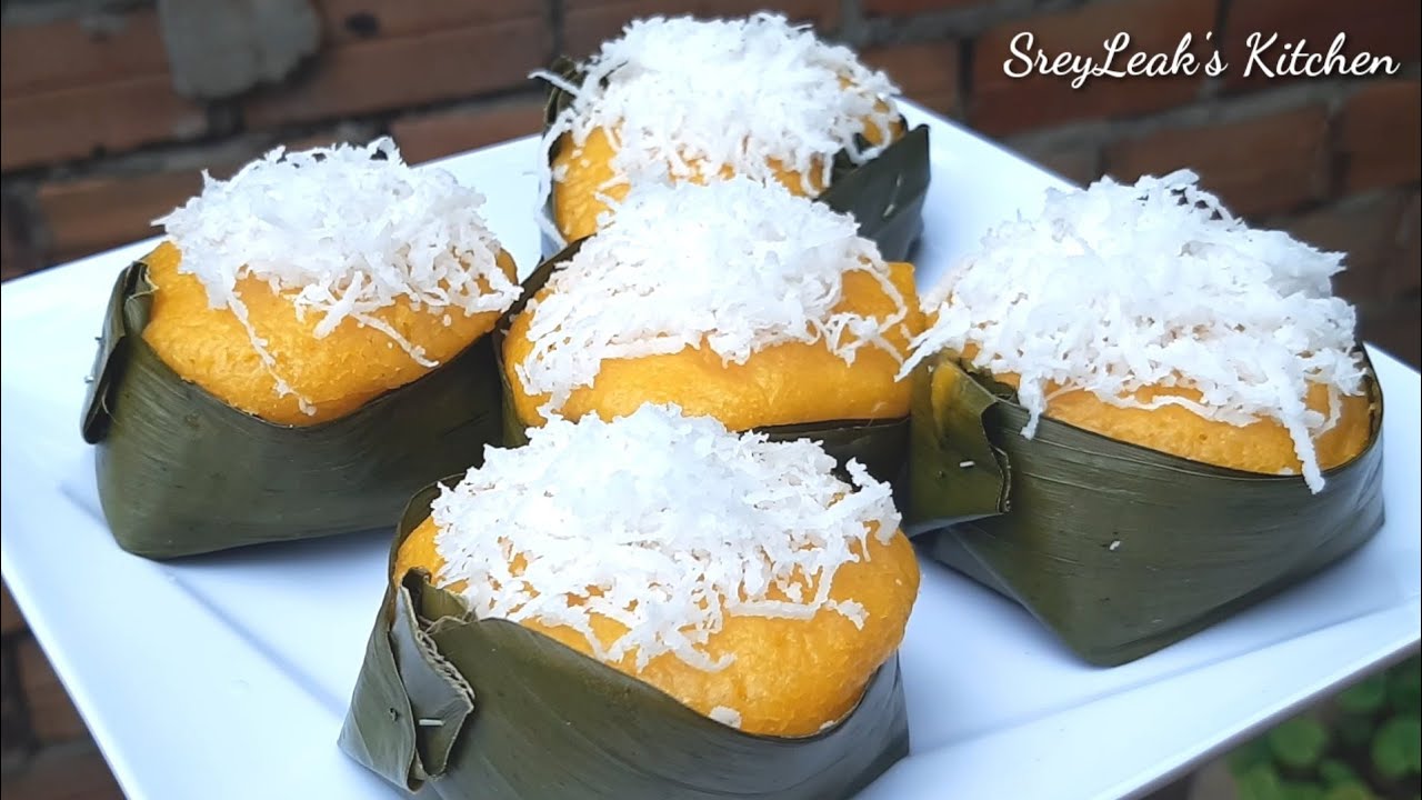 Steamed Palm Cakes | NomAh Kour Tnout khmer - YouTube