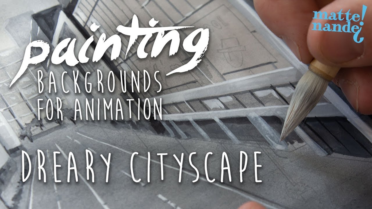 Dreary Cityscape | Painting Backgrounds for Animation | Nicker Poster ...