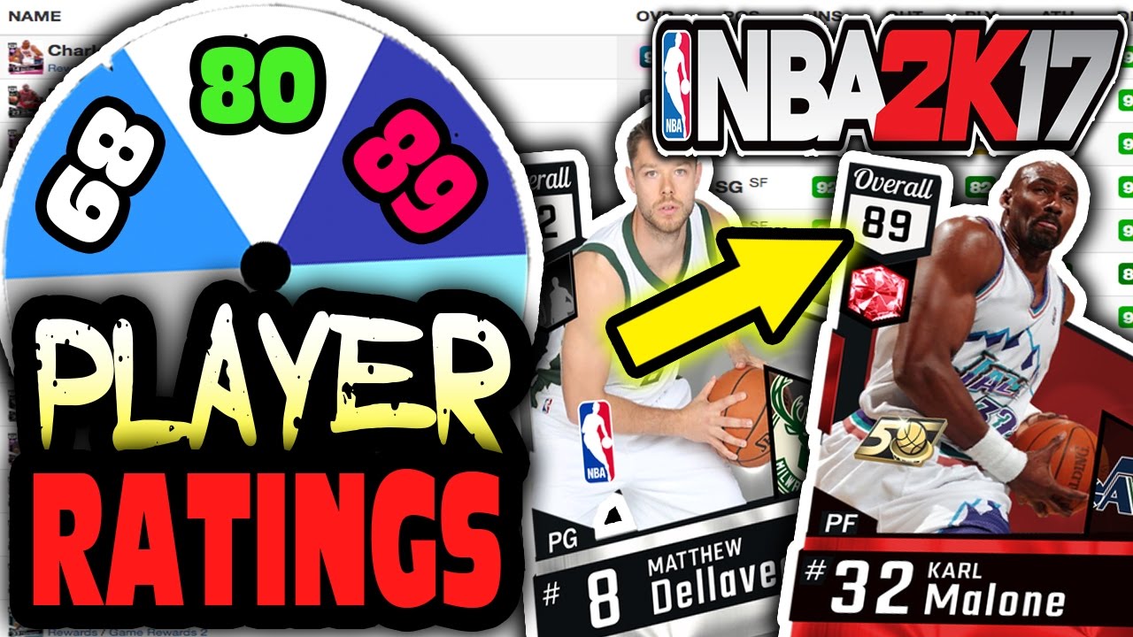 SPIN THE WHEEL OF PLAYER RATINGS! NBA 2K17 SQUAD BUILDER - YouTube