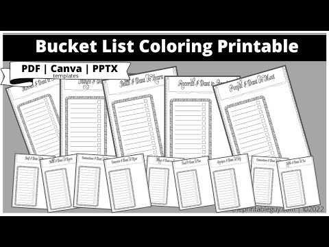 Livestream: Creating Coloring Bucklist/Checklist Printables