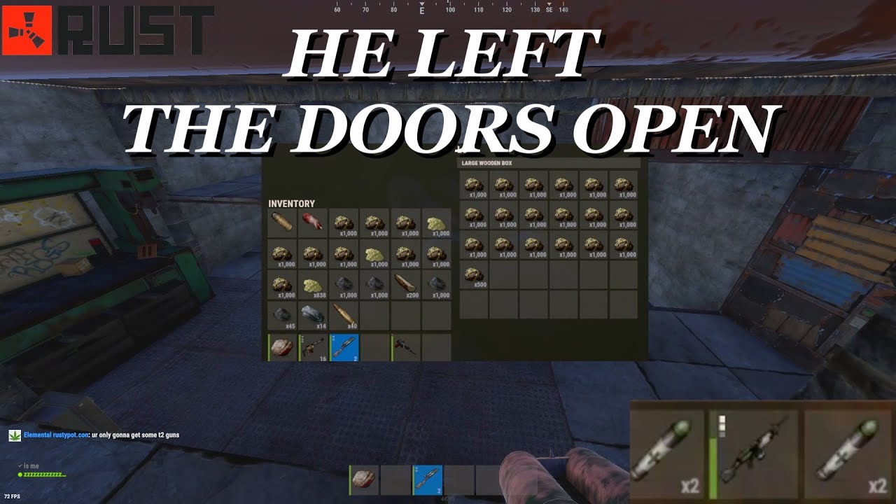 Rust *SOLO* GOING DEEP FOR A BOX OF SULFUR + WIPING CLANS FOR M249 ...