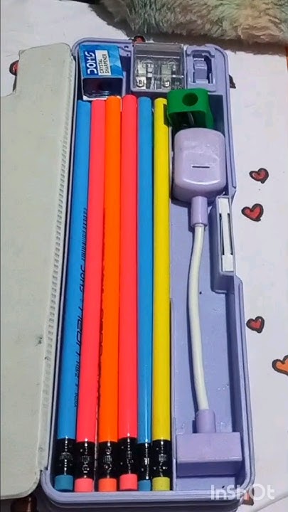 Filling my pencil box ️ 💜|what is in my pencil box ️ #stationary #asmr ...
