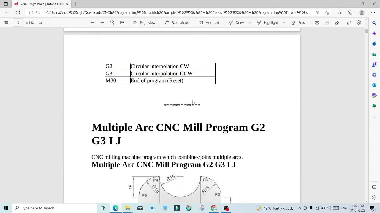 G02 AND G03 Radius and I J K - YouTube
