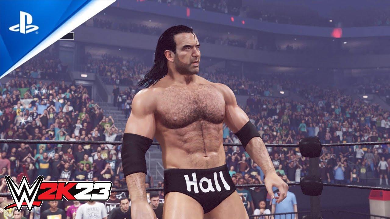 WWE 2K23 Scott Hall vs Stone Cold (WCW Souled Out '97 DLC Arena) - YouTube