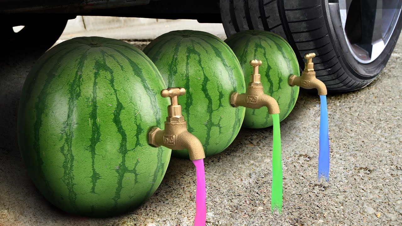 Experiment Car vs WaterMelon Juice | Crushing Crunchy & Soft Things by ...