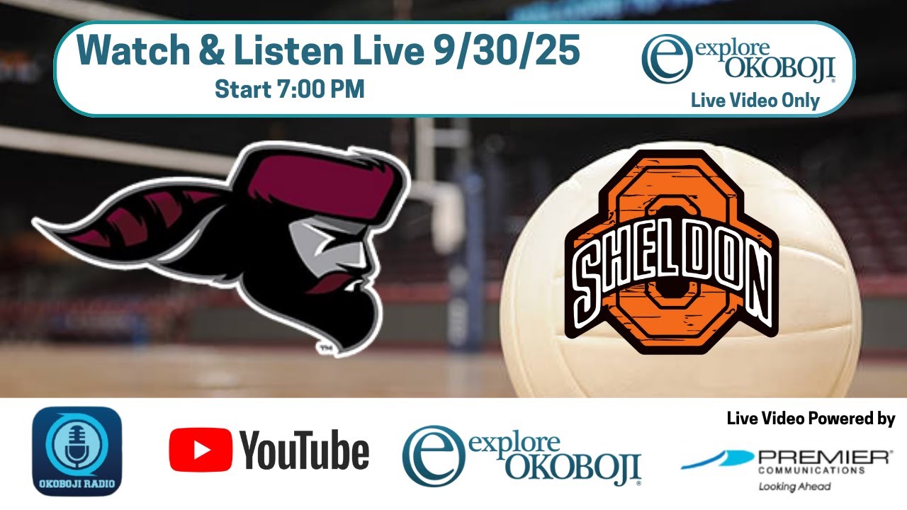 Okoboji vs Sheldon Volleyball (9/30/25) - YouTube