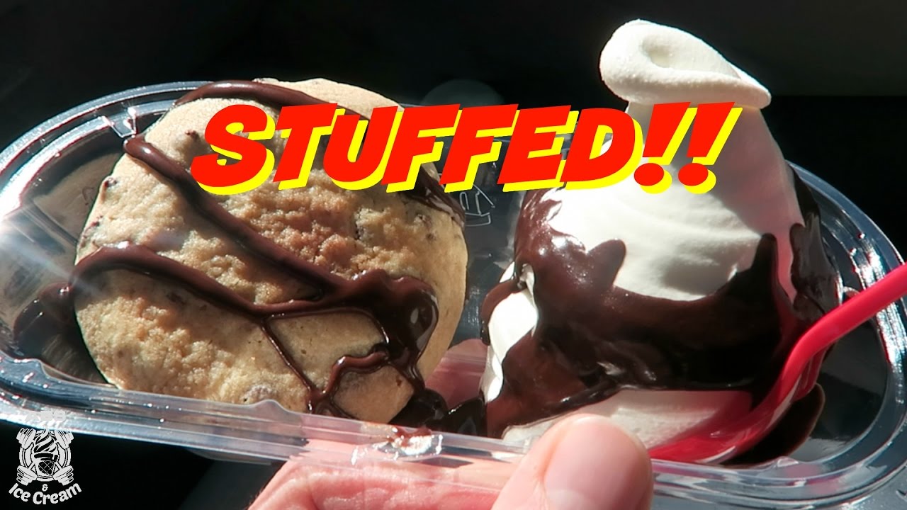 Dairy Queen Fudge Stuffed Cookie! 100 Days of Ice Cream, Day 66 - YouTube