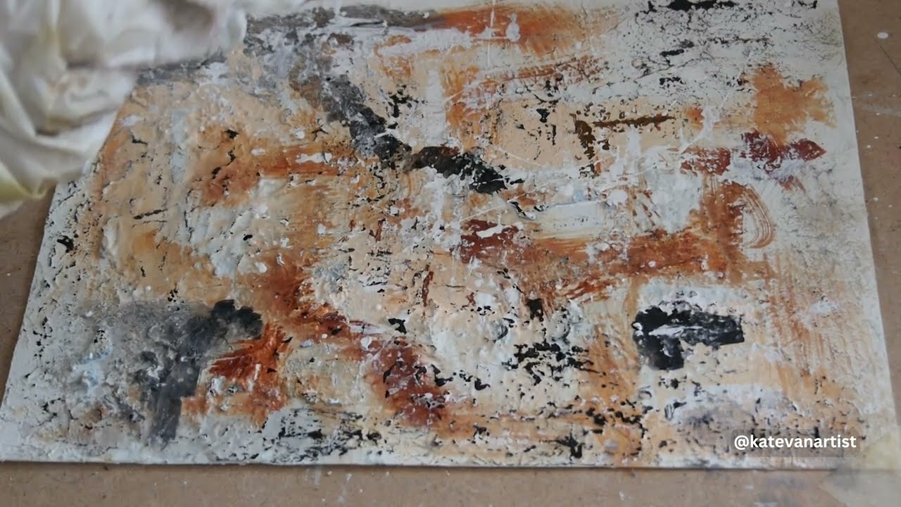 Neutral Acrylic Painting Using 3 Colors - Easy Abstract Acrylic ...