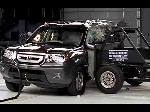 2009 Honda Pilot original side crash test (extended footage) - YouTube