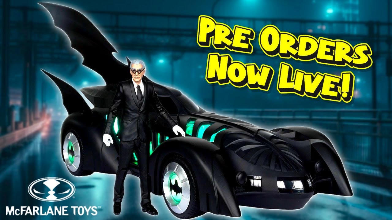New Official Images For McFarlane Batman Forever Batmobile & Alfred ...