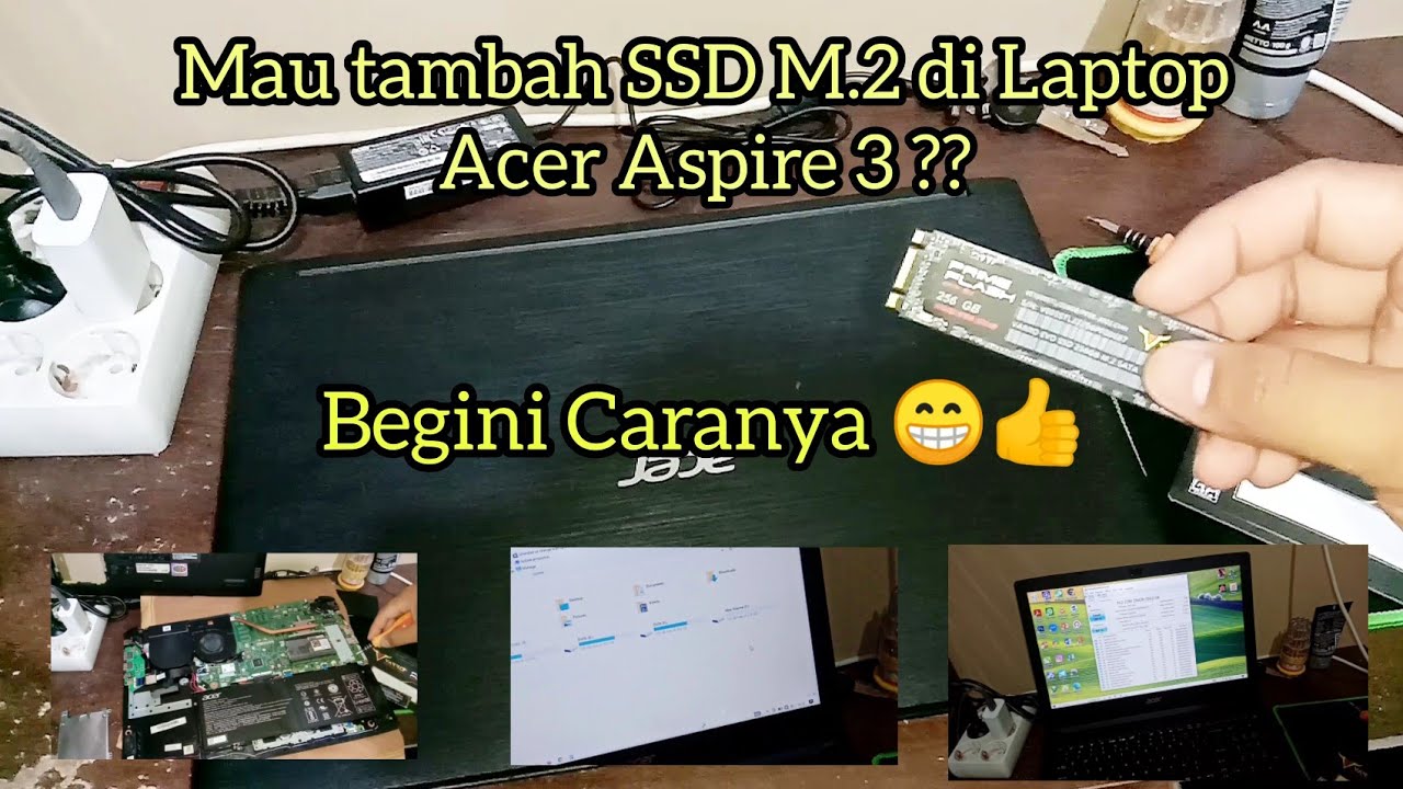 Cara memasang SSD M.2 Sata di Laptop Acer Aspire 3 A315-41 Ryzen 3 💻 ...