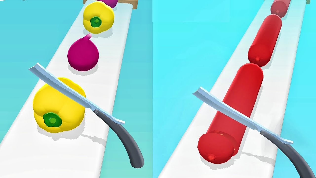 Perfect Slices Game! Satisfying and relaxing ASMR slicing video - YouTube