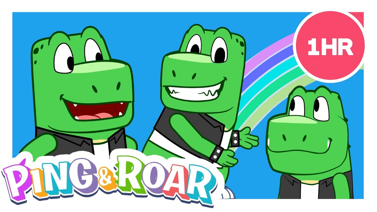 ⏰1 HOUR LONG | Cute Little Dinosaur Cartoon | Ping & Roar | 19 - YouTube