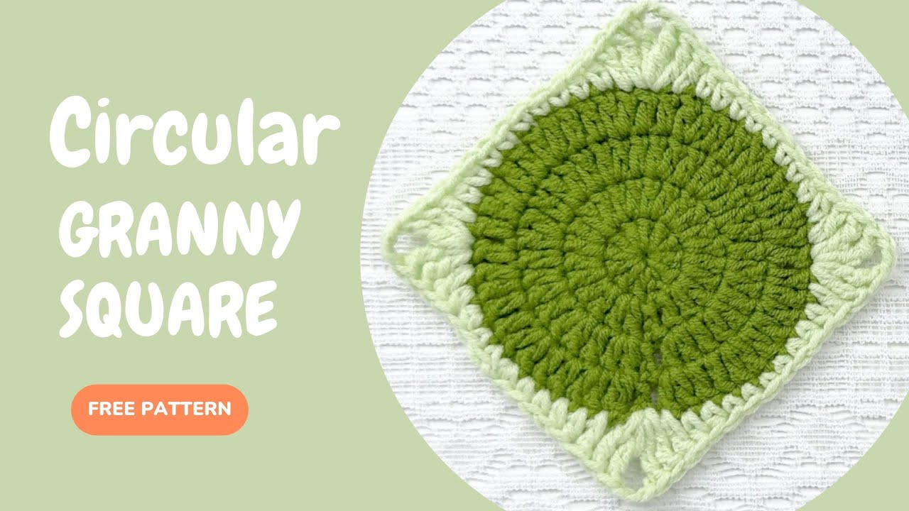 Circular Granny Square - Free pattern - YouTube