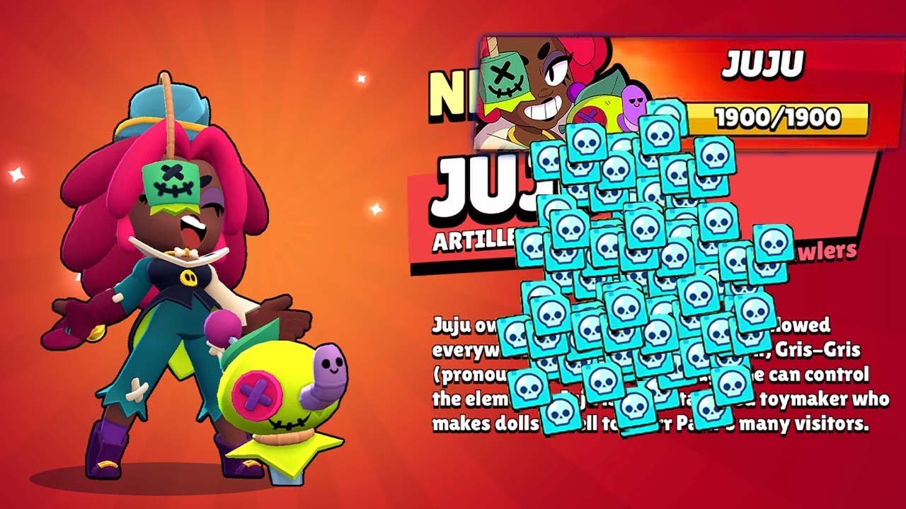 JUJU NEW BRAWLER!! 😱🔥1900 CREDITS!!😱 LEGENDARY FREE GIFTS!! BRAWL STARS ...