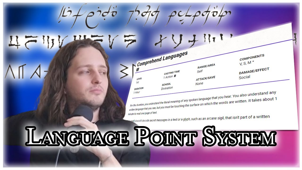 Make Languages Matter In Your TTRPG: Language Points - YouTube