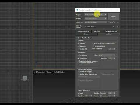 3ds max 2018/2019 render setup selection problem - YouTube