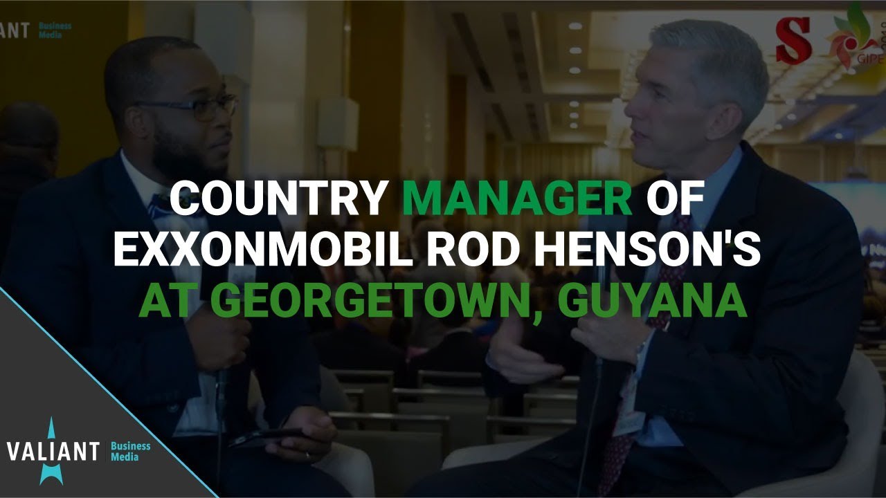 Country Manager of EXXONMOBIL Rod Henson's at GeorgeTown, Guyana ...