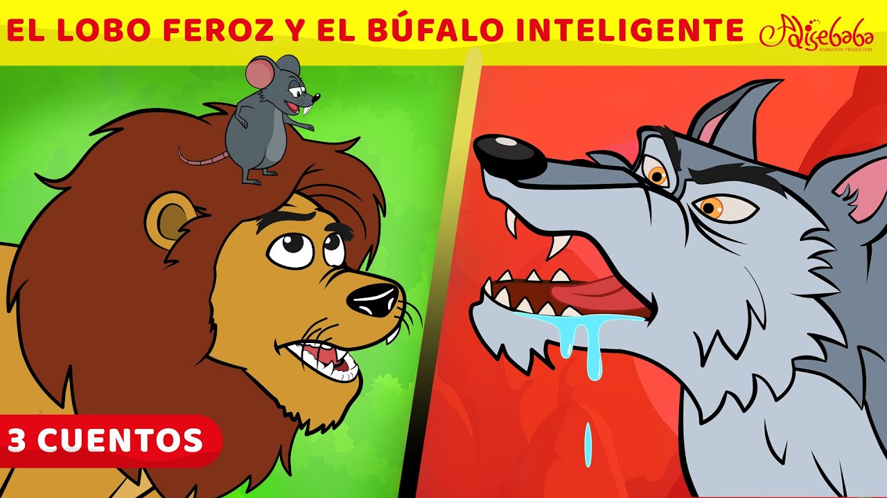 El Lobo y El Búfalo Inteligente & El León, El Ratón 2 | Cuentos ...