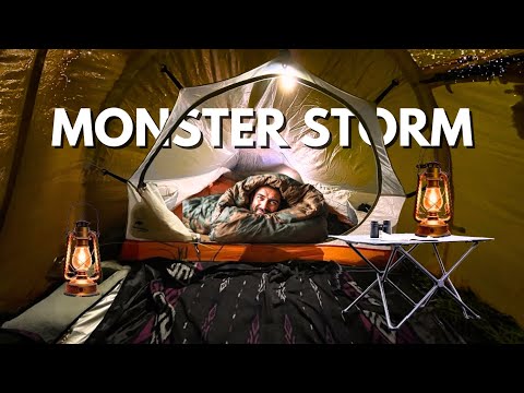 My Capsule Tent SAVED Me from a BRUTAL STORM‼️Camping in HEAVY RAIN