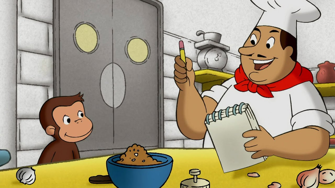 Os hambúrgueres do chef Pisghetti | George, o Curioso | Desenhos ...