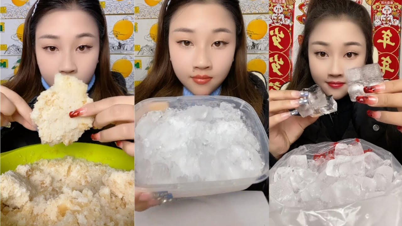SOLO LZM | YELLOW SHAVED ICE AND CLEAR ICE CUBES | CRUNCHY WHITE ICE # ...