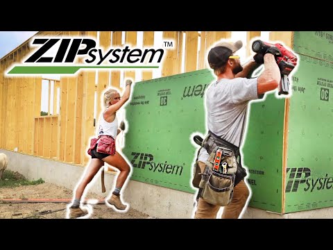 Installing Zip Board On Our Walls! | Building Our Own House #ep8 - YouTube
