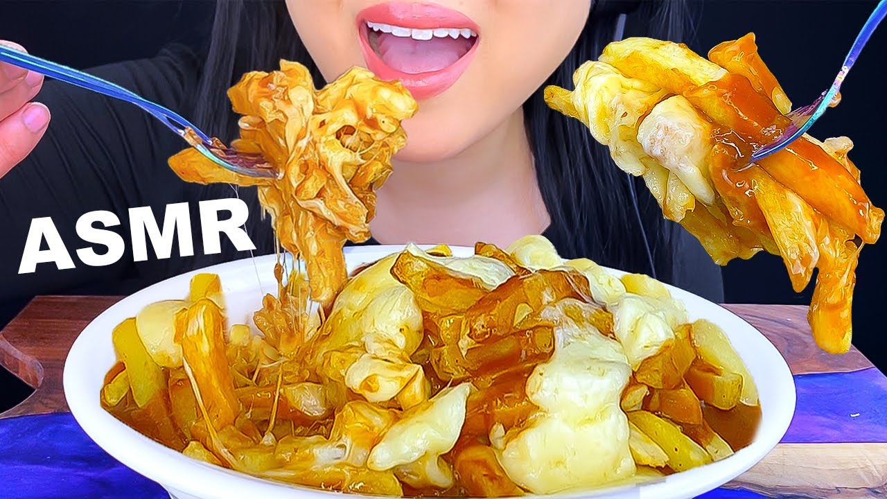 ASMR CHEESY POUTINE (SOFT EATING SOUNDS) ASMR PHAN - YouTube