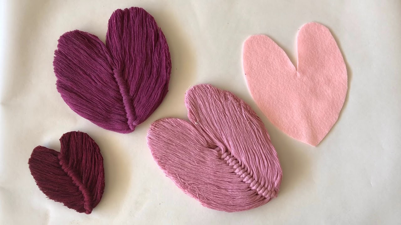 How to create a Macrame Heart / part two - YouTube