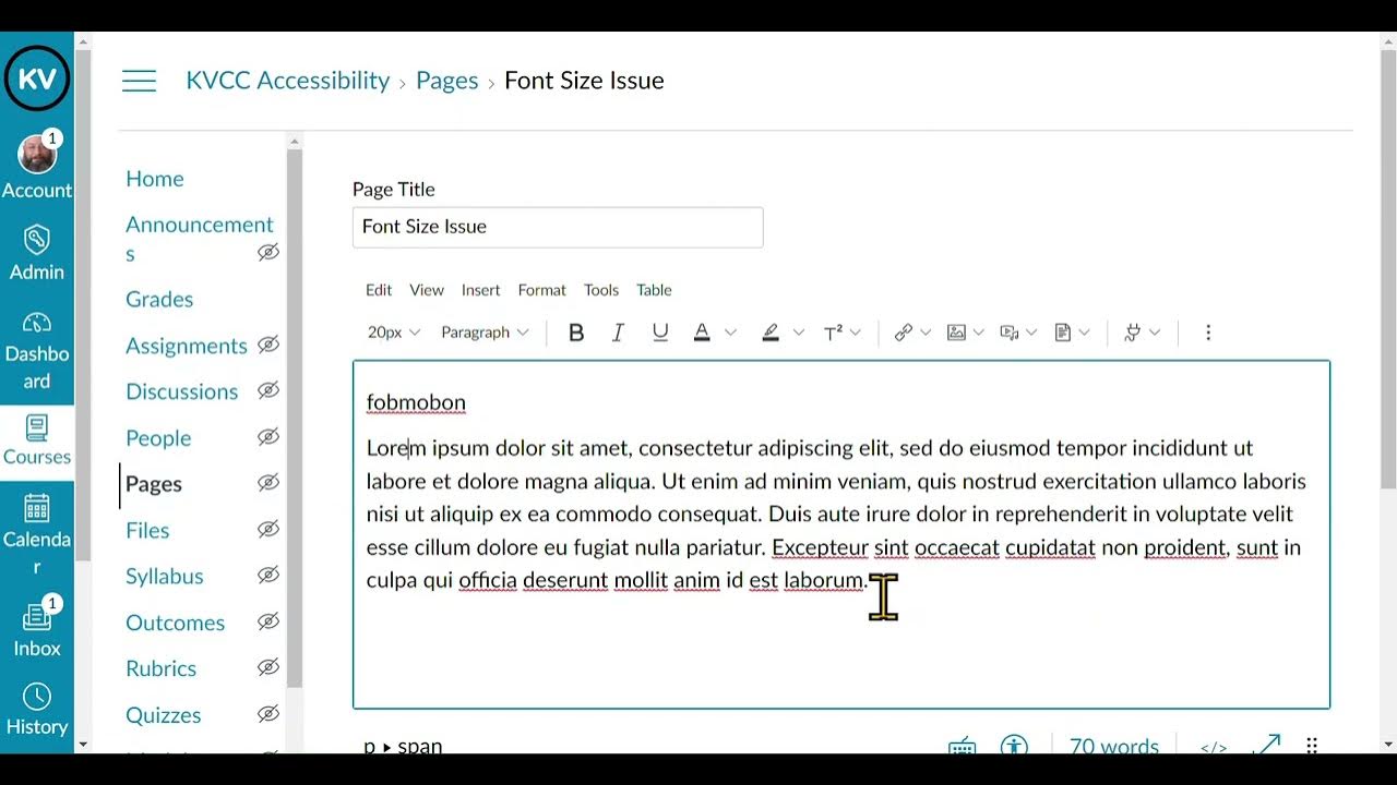 Font Size Issues - YouTube