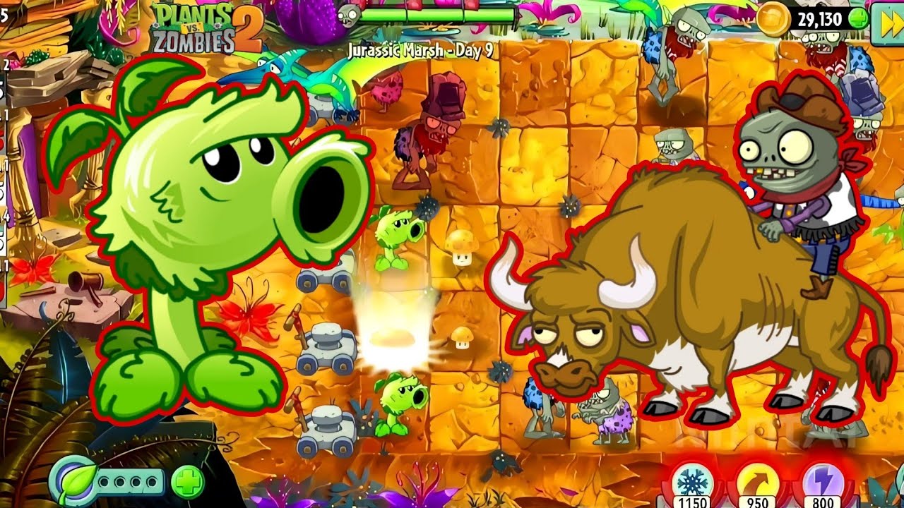 PvZ 2 zombies at e your brains Plants vs zombies game over - Jurassic ...