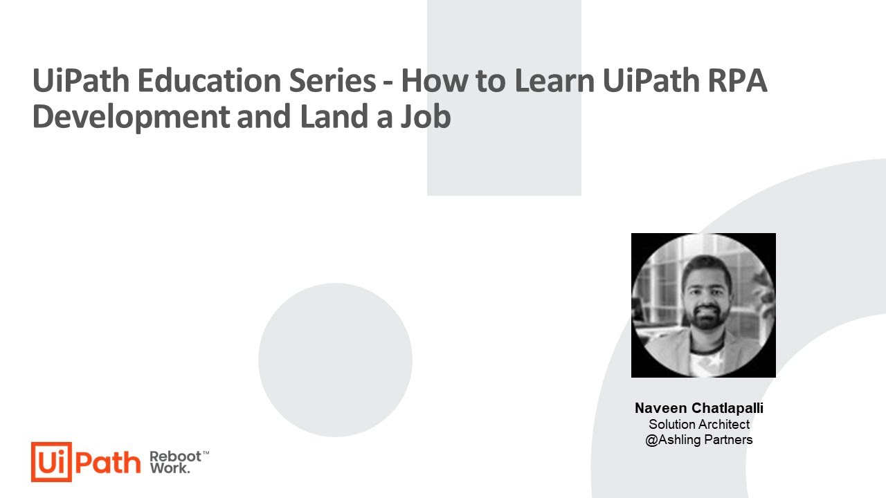 How to Learn UiPath RPA Development and Land a Job - YouTube