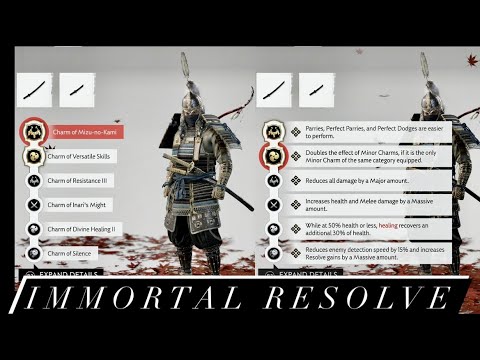 OP Samurai Clan Armor Build [Immortal Resolve] Ghost of Tsushima - YouTube