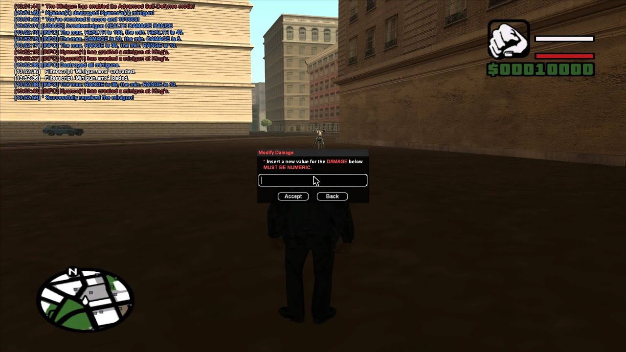 SAMP | Minigun script - YouTube