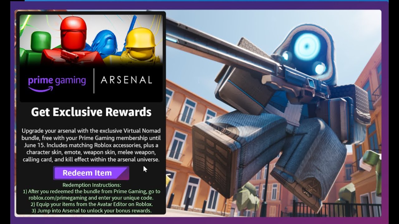 How rewards Prime Gaming Exclusive Item in Roblox Arsenal - YouTube