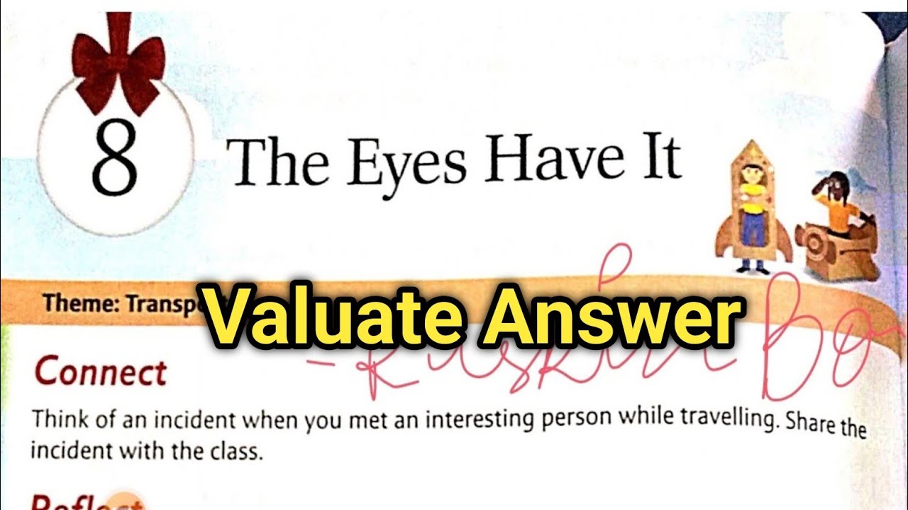 The Eyes Have It Valuate question answer l New Images Next Class 8 ...