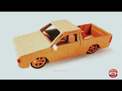 DIY Car Jeep from Used Cardboard | Creative Craft for Kids | KidiesTime7 | how to make toy car DIY