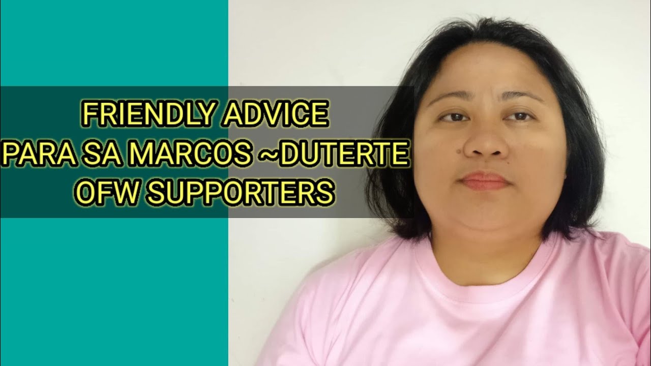 PARA SA MARCOS DUTERTE OFW SUPPORTERS - YouTube